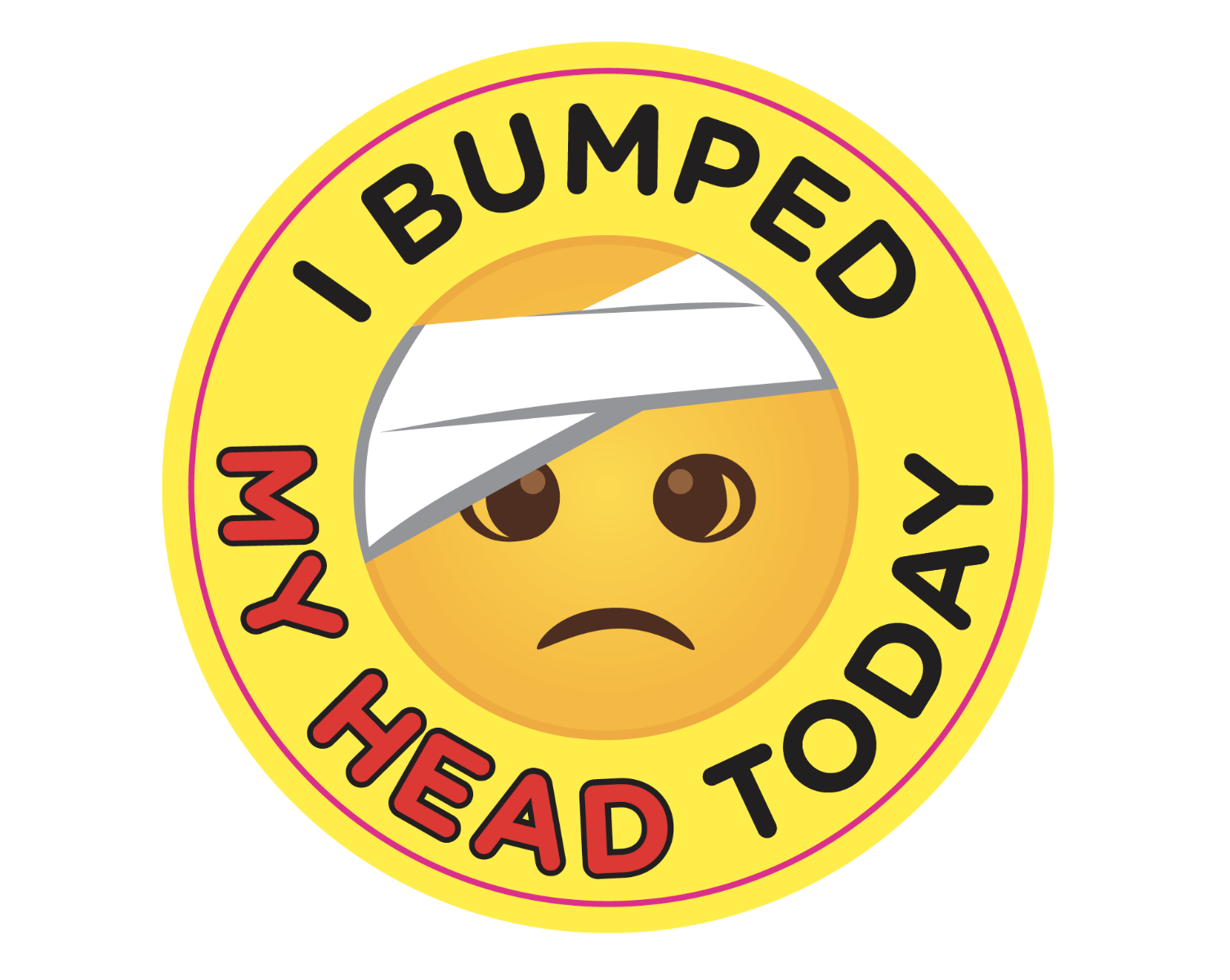 "I Bumped My Head" Stickers, 500 per roll
