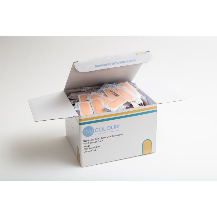 Tru-Colour® Bandages, 1" x 3" Beige, 1500/Box