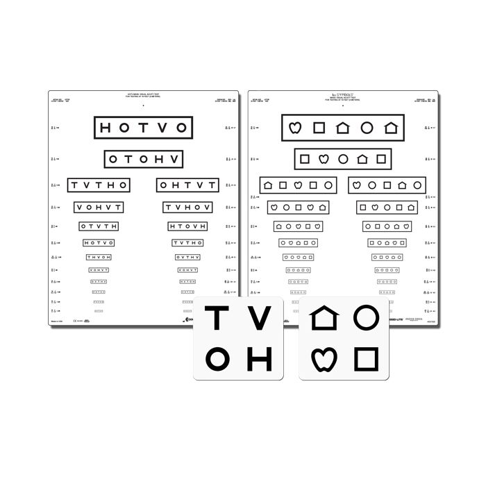 Good-Lite 10 Foot Vision Chart Set, LEA Symbols & HOTV