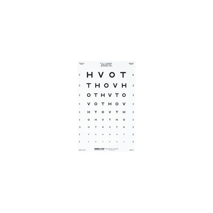 Wide Spaced HOTV Chart, 10 Foot