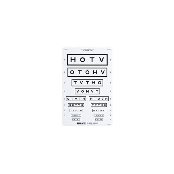 50% Rectangle HOTV Chart, 10 Foot