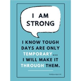 I Am Strong Poster, 11" x 17", Laminated