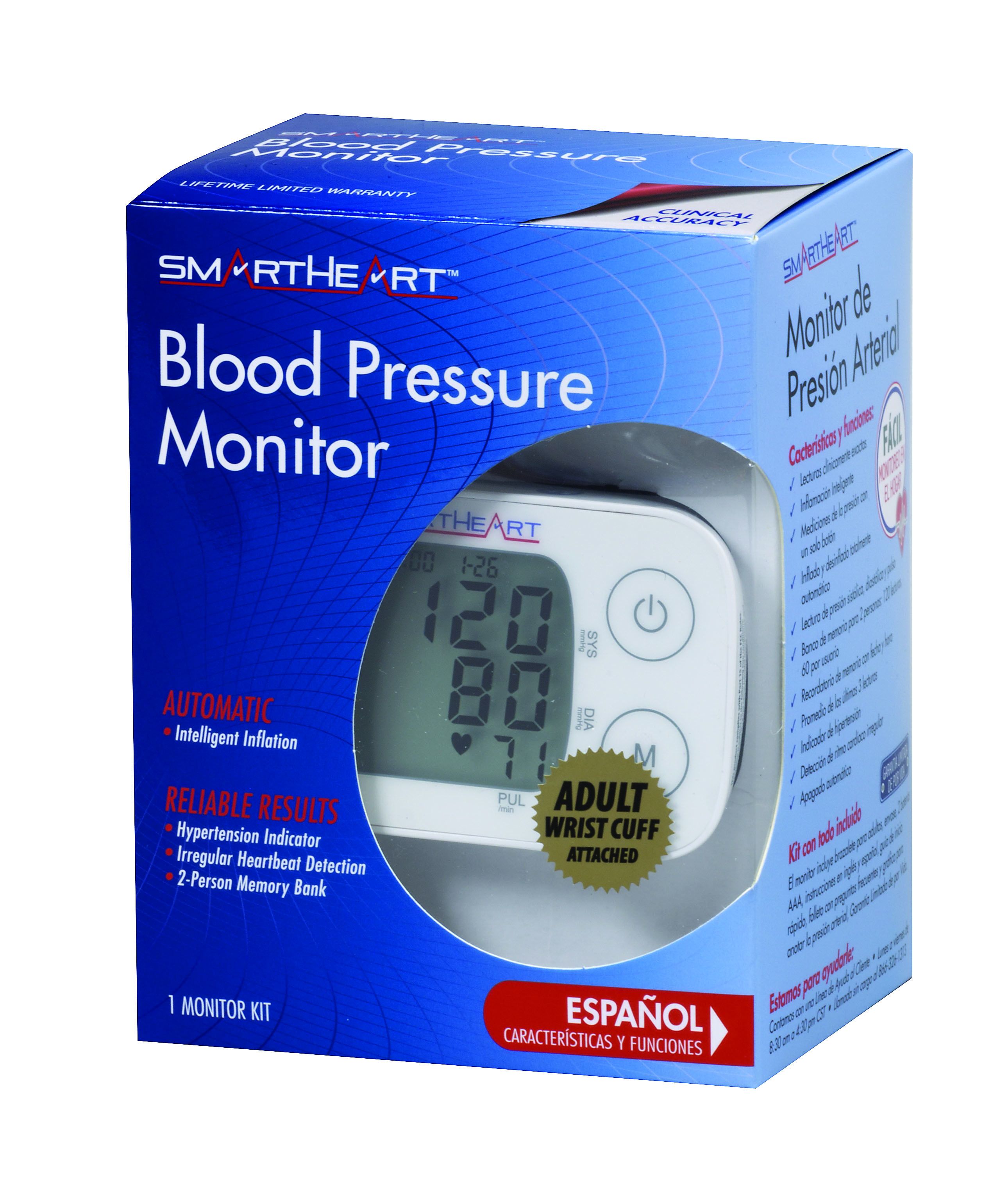 SmartHeart™ Automatic Digital Blood Pressure Wrist Monitor