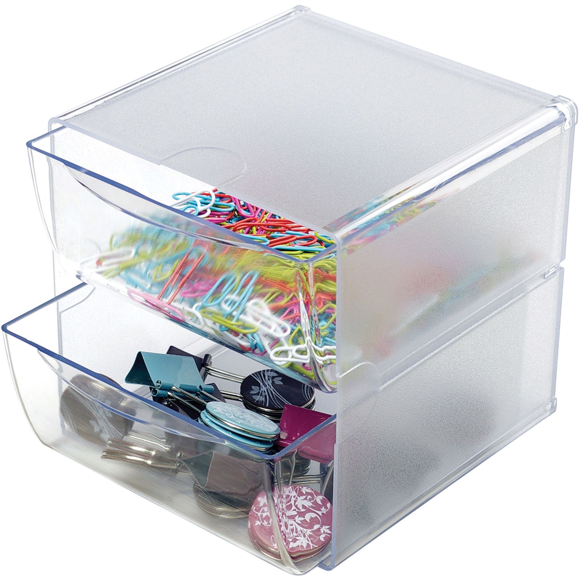 2-Drawer Stackable Cube Organizer