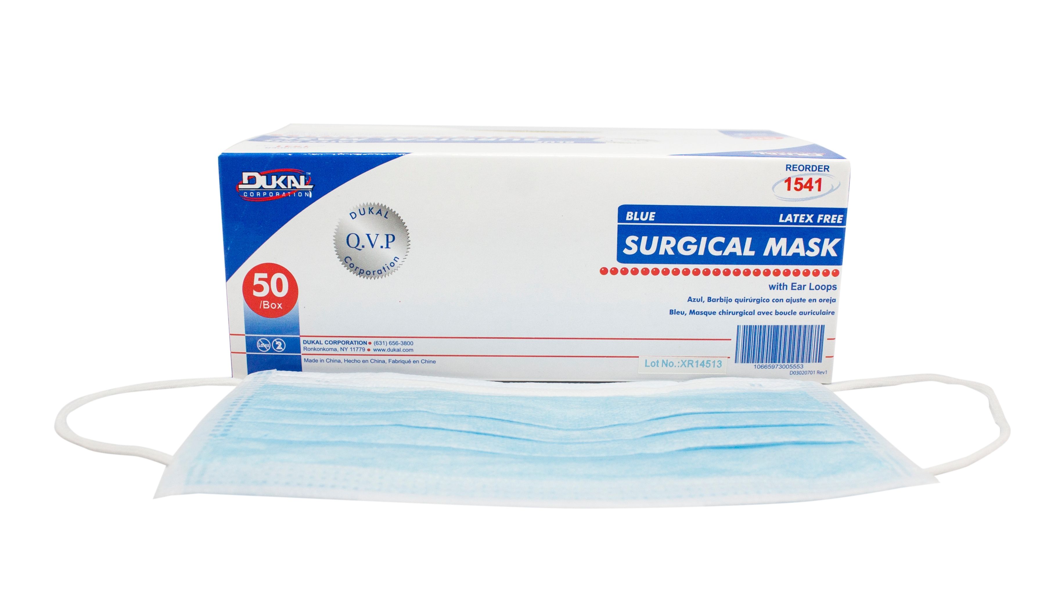 Dukal Surgical Face Masks, 50 per box